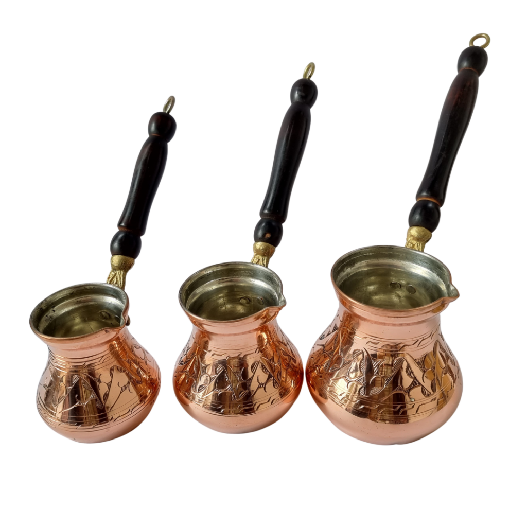 Cafetera Turca de Cobre 450ml / Mango de madera • CafeTurco.cl